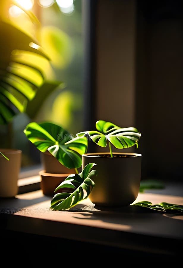 Decorating with Houseplants: Bringing Greenery Indoors Stock Image ...
