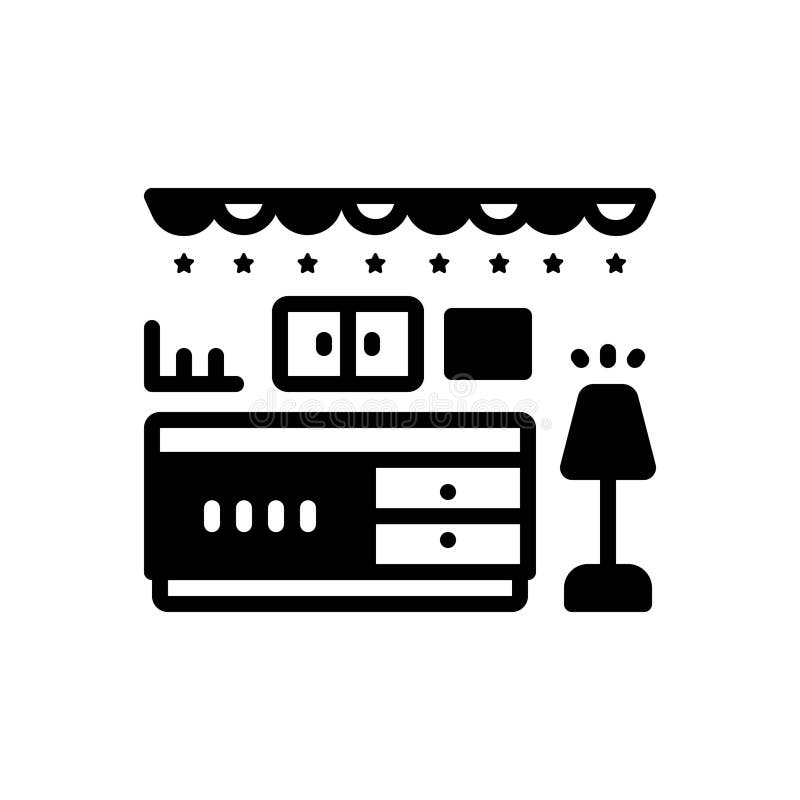 Black Solid Icon for Decorating, Adorning and Decorate Stock Vector ...