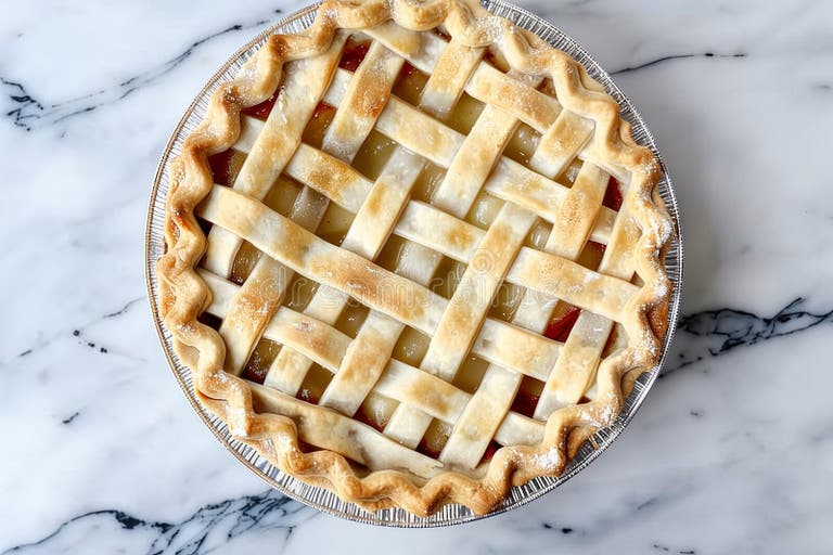 Decorating a Pie Crust with Lattice Patterns Stock Image - Image of ...