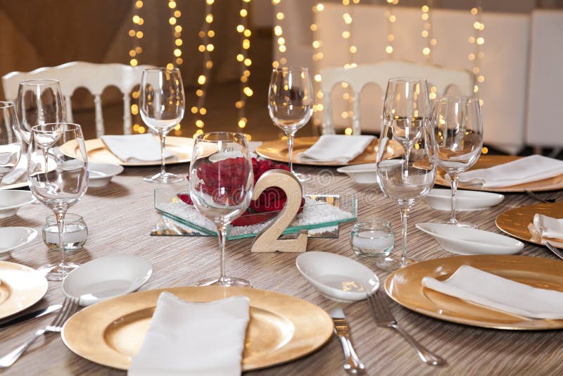 Decoration Centerpiece for Reception Stock Photo - Image of banquet ...