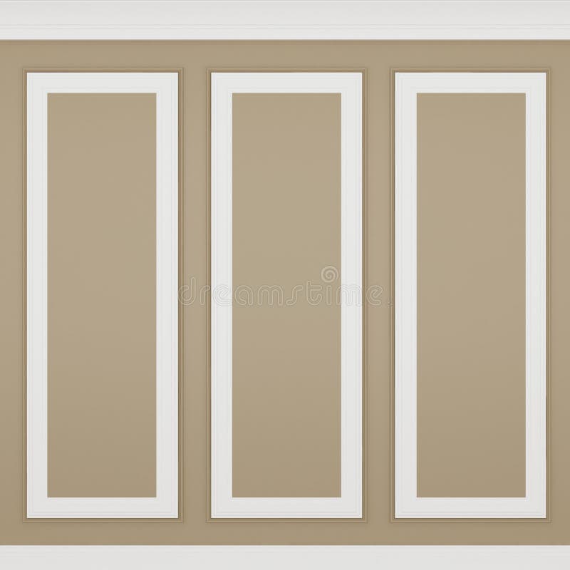 Decoration Classic Cream Wall Stock Illustration - Illustration of home ...