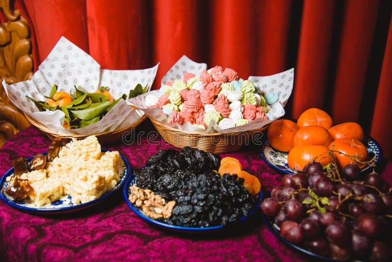 Colorful Sweet Set with Decoration for Party Stock Photo - Image of ...