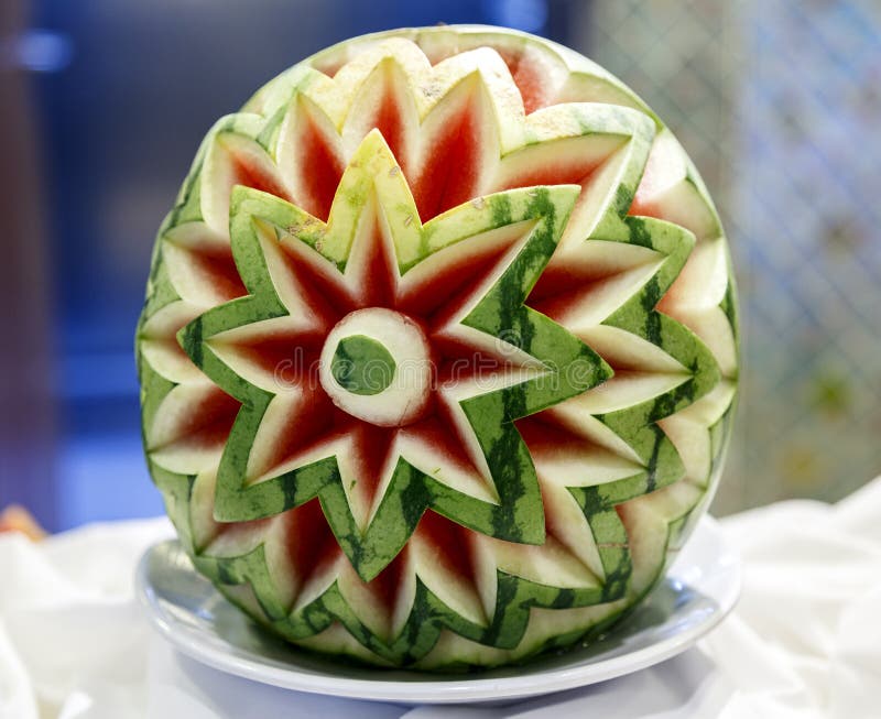 Decoration cut watermelon stock image. Image of ways - 64229607