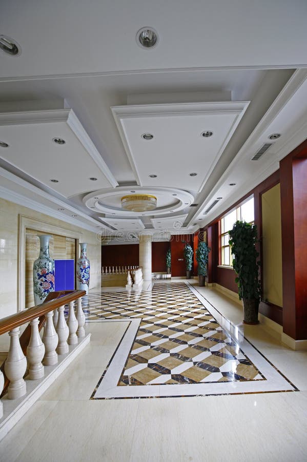 Decoration and Design in Luxury Entrance Hall Stock Image - Image of ...