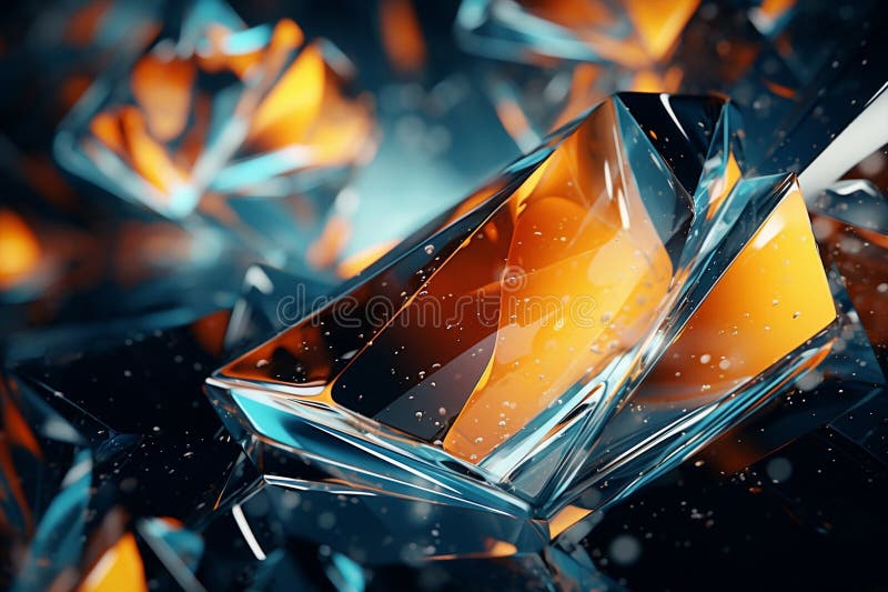 Pattern Shiny Glow Light Abstract Black Futuristic Crystal Background ...