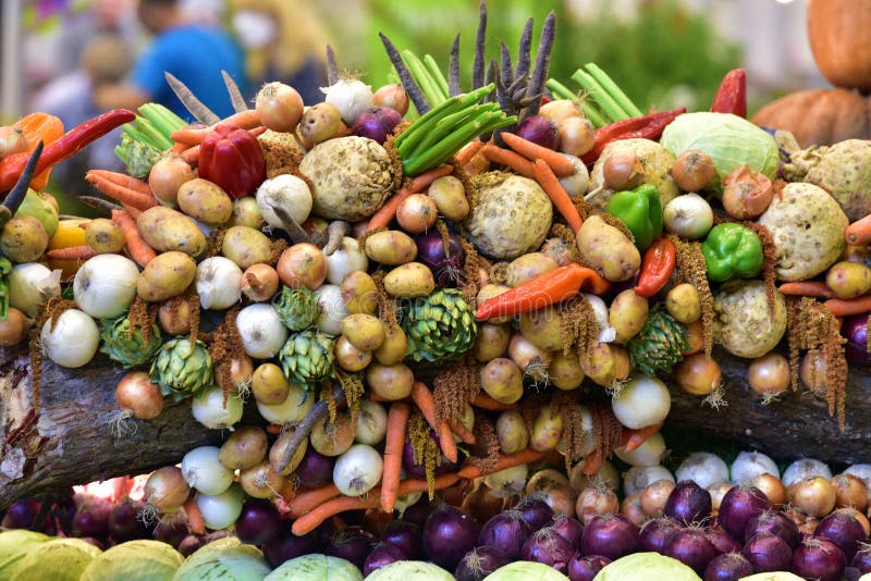 Decoration with Different Types of Vegetables Stock Photo - Image of ...