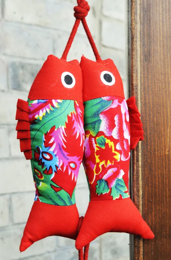 Decoration with Double Fish Stock Photo - Image of artwork, style: 6913484