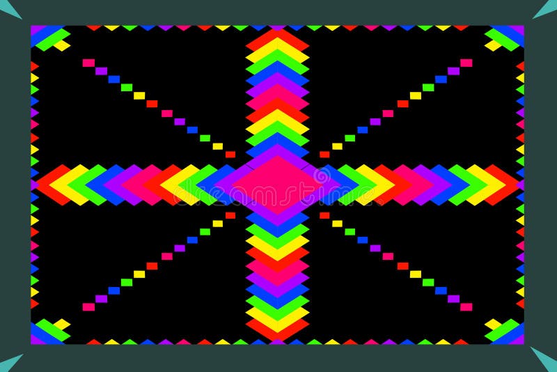 The Decoration of Geometric Shape Form a Pattern To Be Colorful Stripe ...