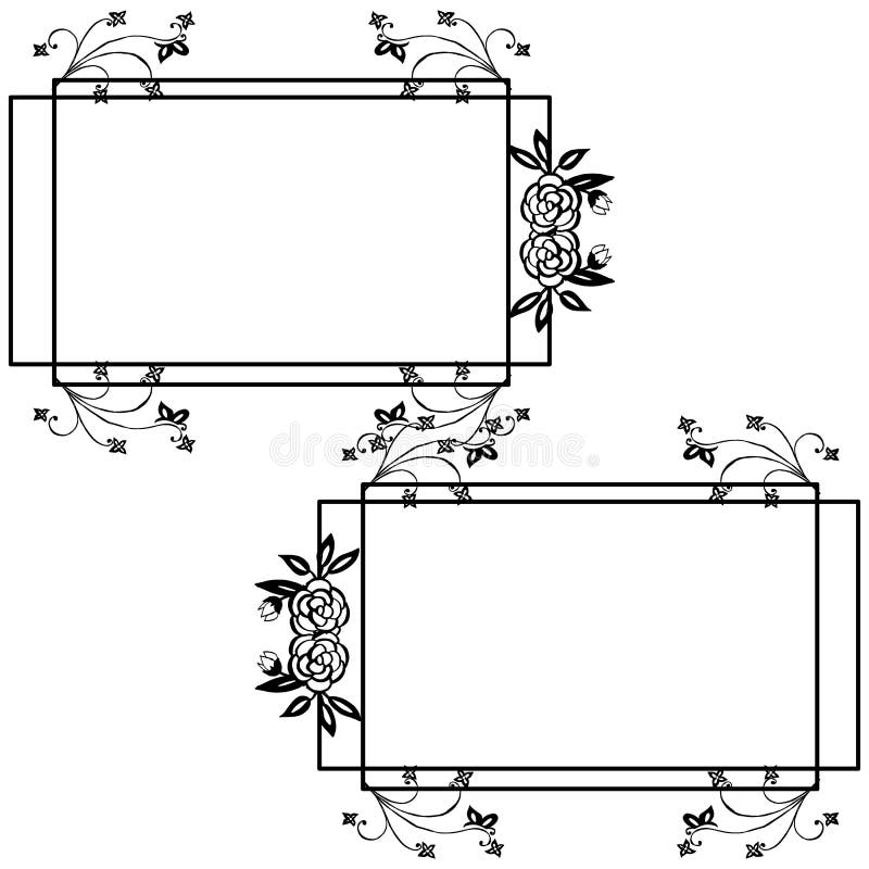 Decoration for Greeting Card, Pattern Art of Floral Frame. Vector Stock ...