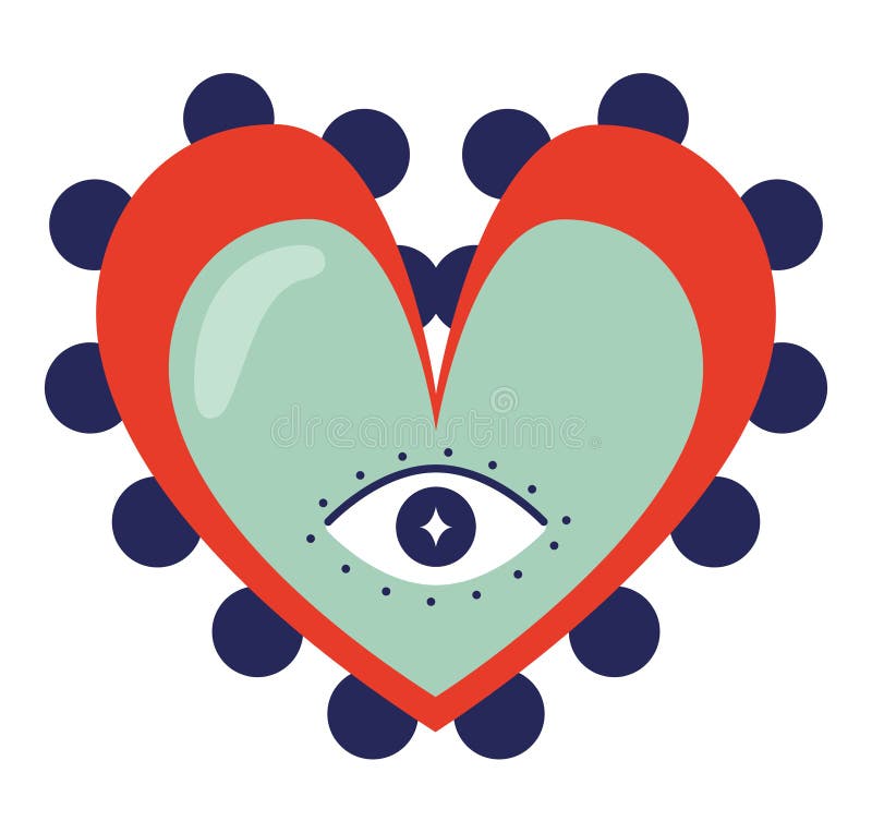 Decoration heart design stock vector. Illustration of rhythm - 263629567