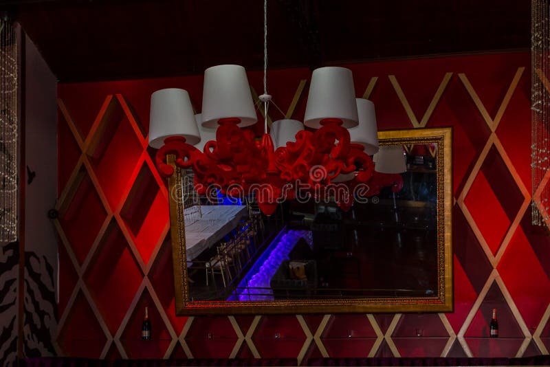 Decoration in Interior a Nightclub Stock Image - Image of empty ...