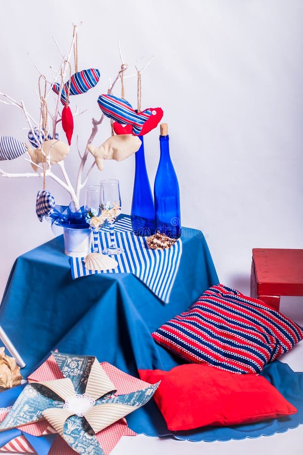 Decoration on the Marine Theme with Seashells Stock Image - Image of ...