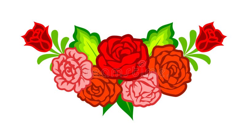 Decoration with Mexican Flowers Stock Vector - Illustration of design ...