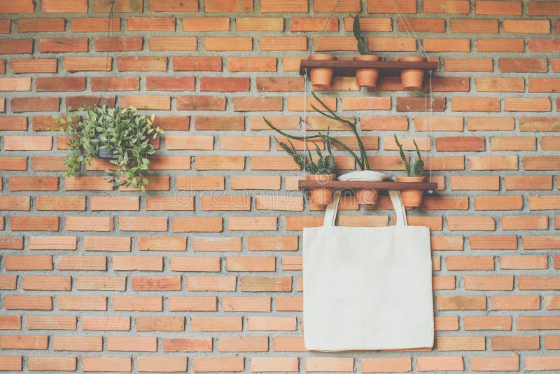 Decoration Objects on the Brick Wall. Stock Image - Image of property ...