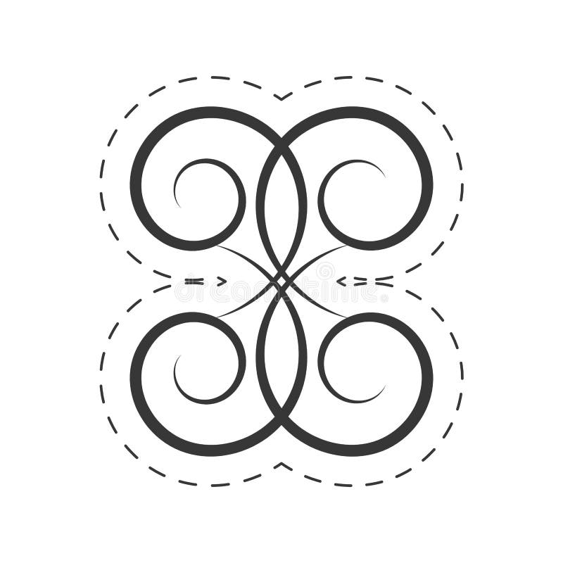 Swirl Filigree Element. Calligraphic Vintage Pattern. Flourish Page ... Swirl Filigree Element. Calligraphic Vintage Pattern. Flourish Page ...