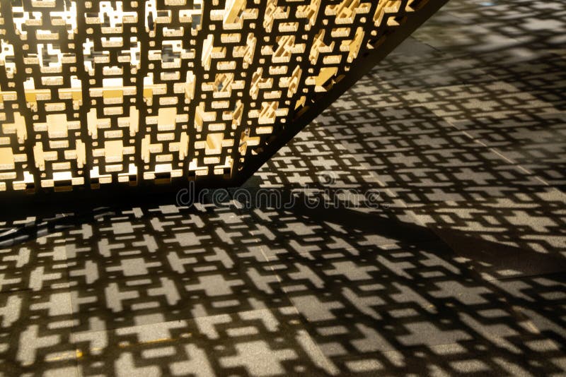 Decoration Partition Pattern Wooden in a Building. Stock Photo - Image ...