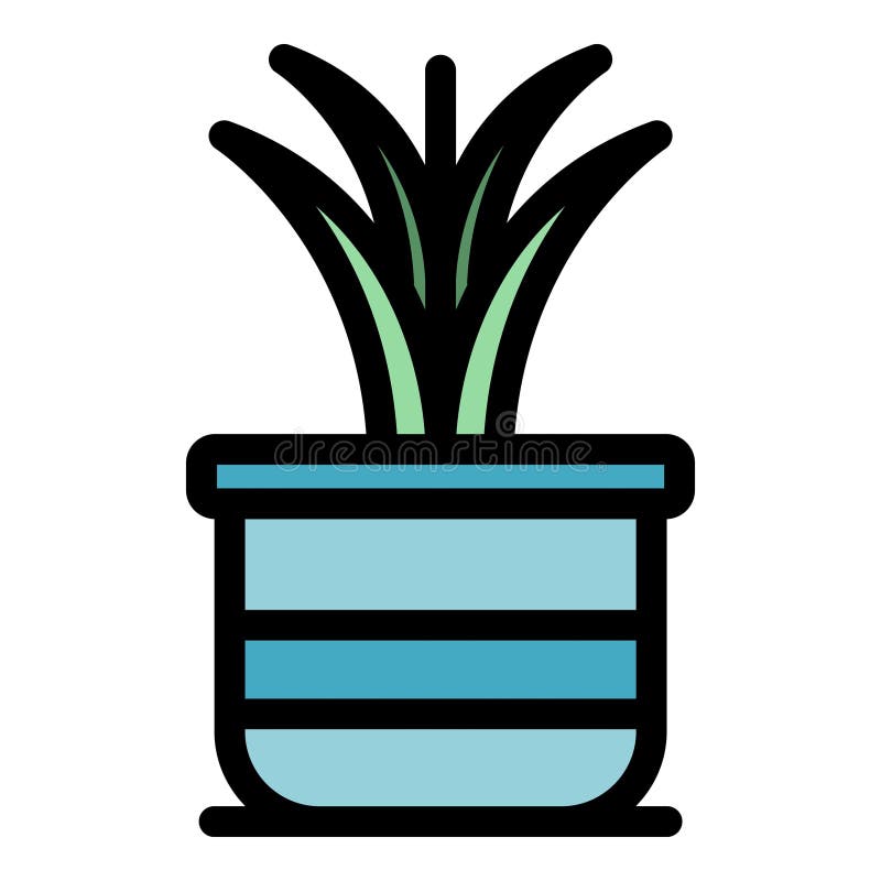 Decoration Plant Pot Icon Vector Flat Stock Vector - Illustration of ...
