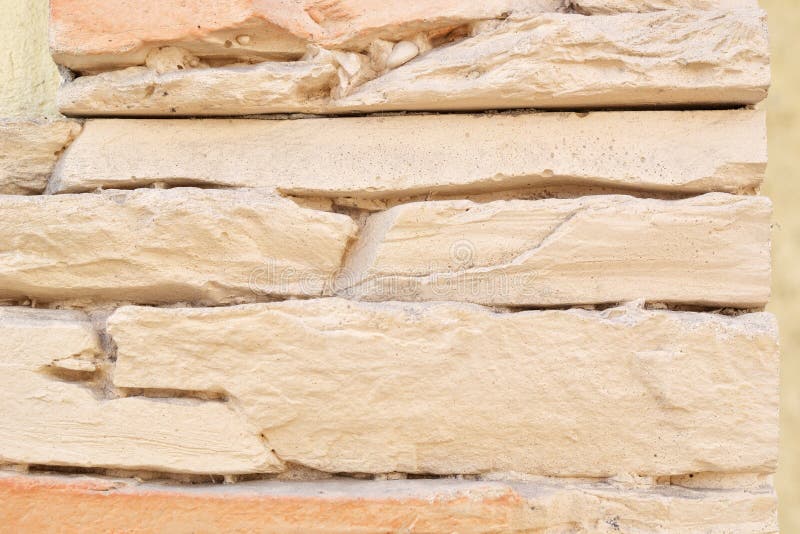 Decoration Stone in Yellow Color Stock Photo - Image of interior ...