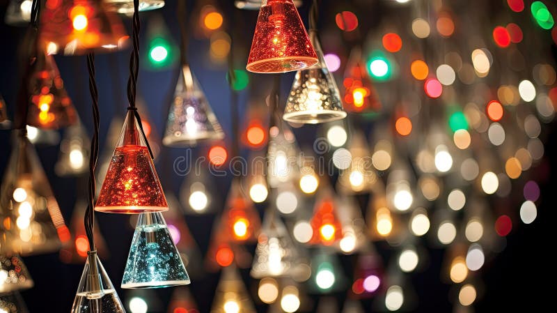Decoration String of Holiday Lights Stock Illustration - Illustration ...