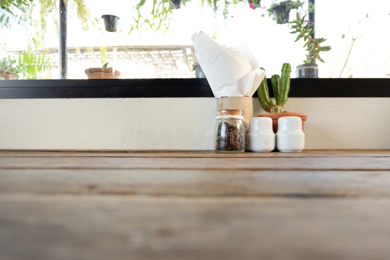 Decoration Table Near the Window Stock Image - Image of plant, interior ...