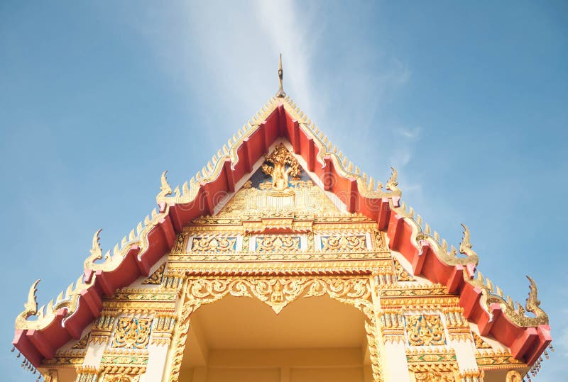 Decoration of Thai Temple in Pattani, Thailand Stock Photo - Image of ...