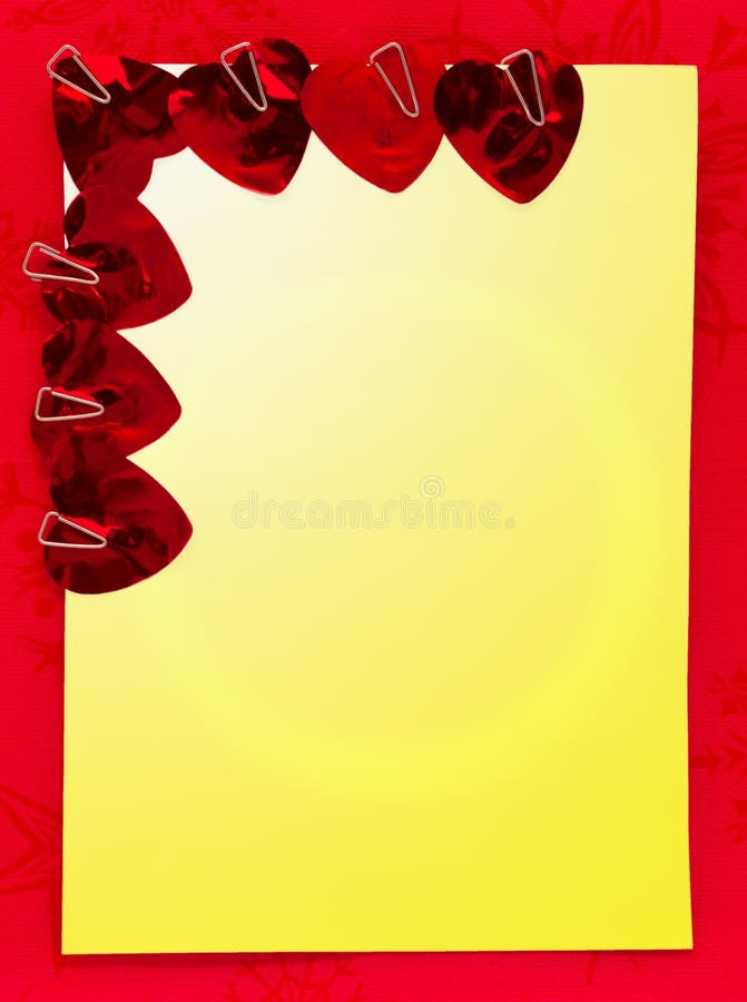 The Decoration for Valentine Card with Hearts Stock Image - Image of ...