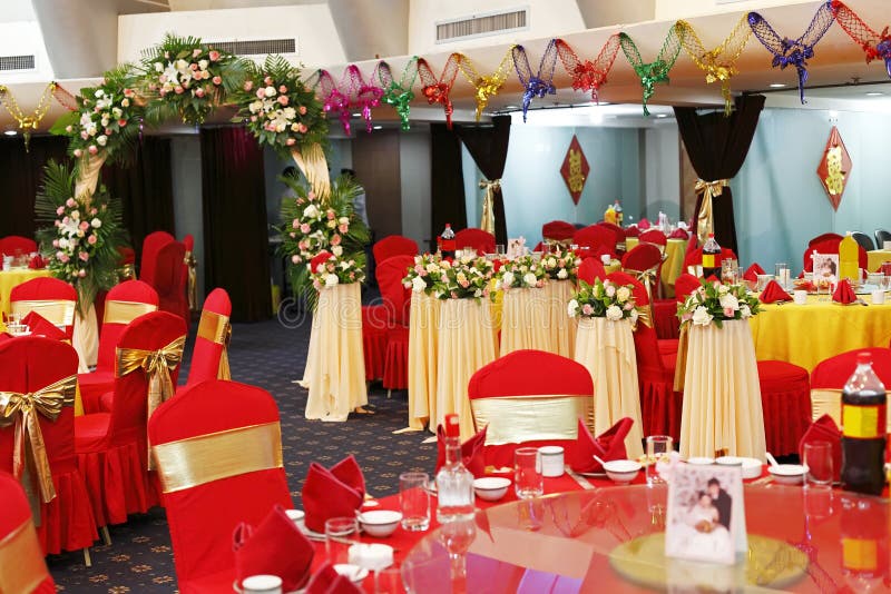 Chinese Banquet Table Setting. Stock Photo - Image of banquet, china ...