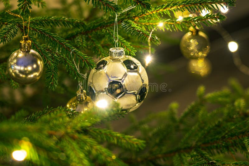 Football Balls Christmas Tree Branch Stock Photos - Free & Royalty-Free ...