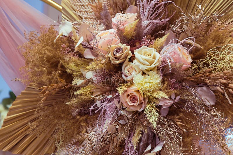 Decorations and Flowers for Weddings Stock Image - Image of silverware ...