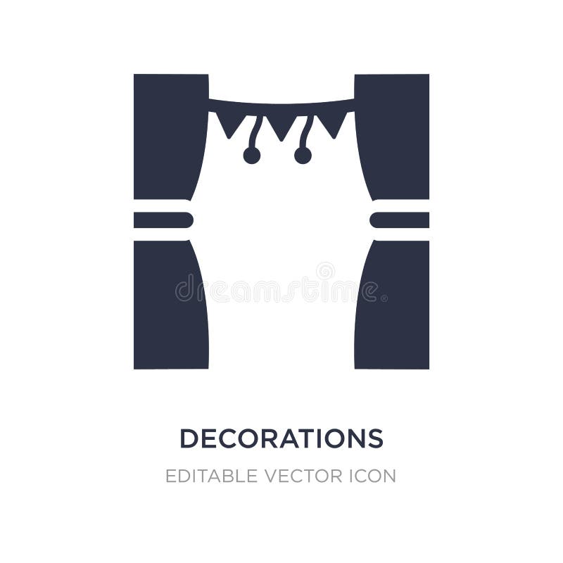 Decorations Icon on White Background. Simple Element Illustration from ...