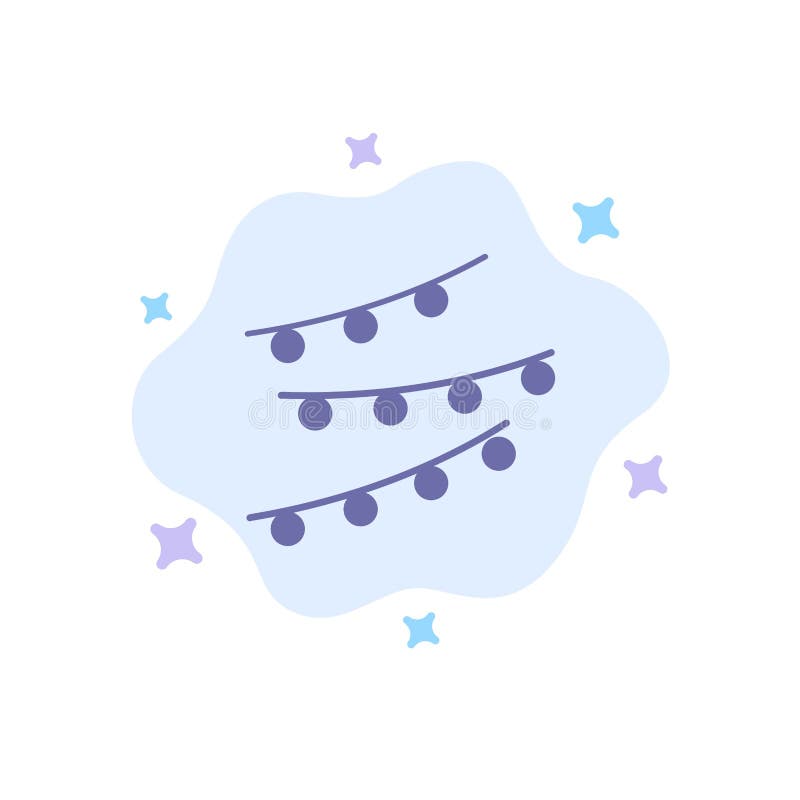 Decorations, Lights, Celebrations, Celebrate, Birthday Blue Icon on ...