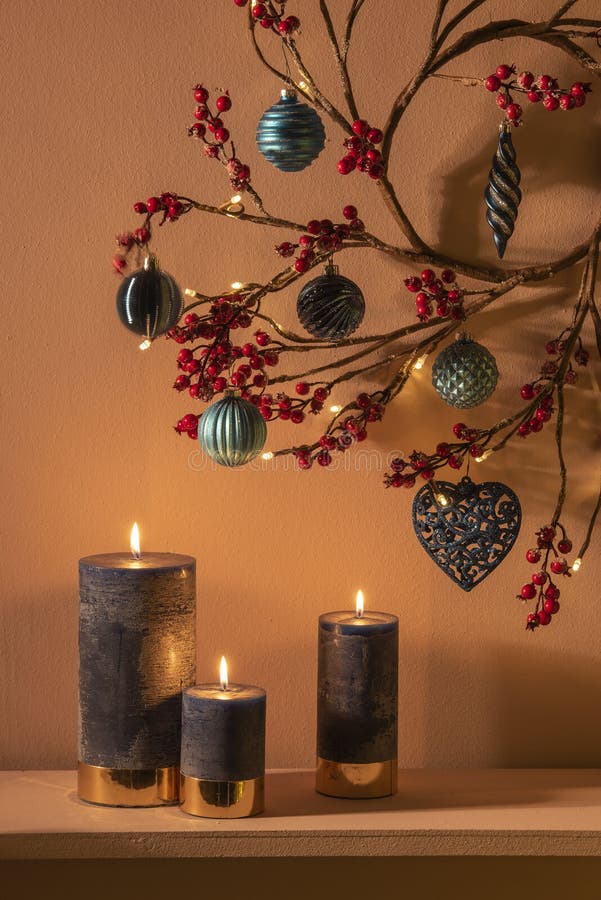 Decorations with Lights for the Christmas Period Stock Photo - Image of ...