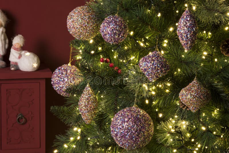 Decorations with Lights for the Christmas Period Stock Image - Image of ...