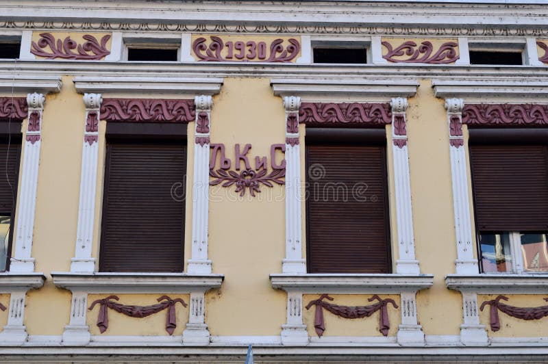 Decorations on the Building Stock Image - Image of window, city: 176648585