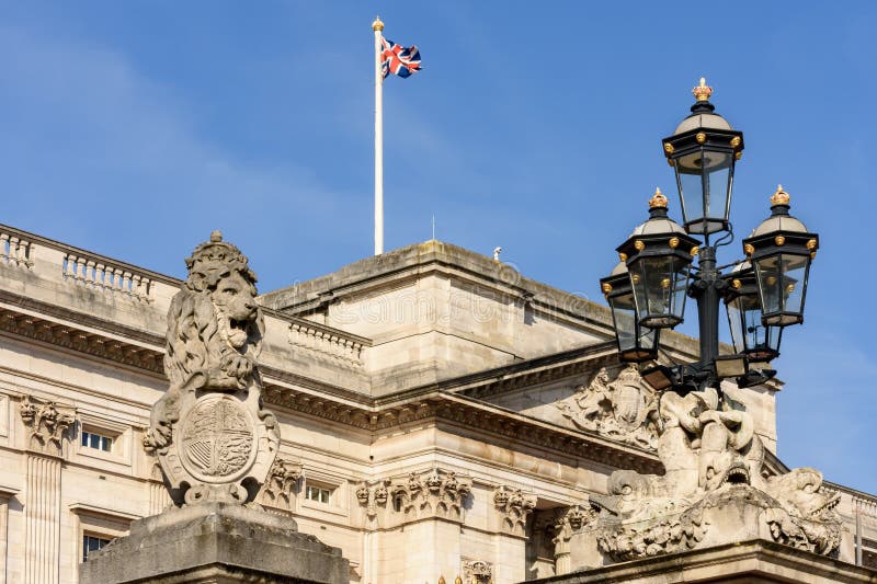 Decorations of Royal Buckingham Palace in London, UK Stock Photo ...