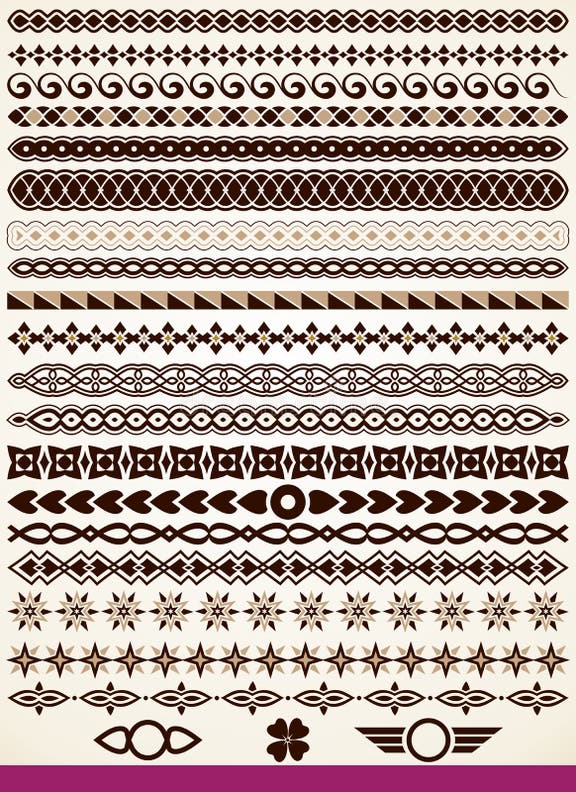 Decorations, Stickers, Borders and Dividers Stock Vector - Illustration ...