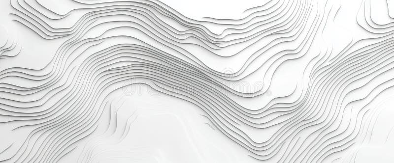 Decorative Abstract Background with Topographic Texture. 3D Waves ...