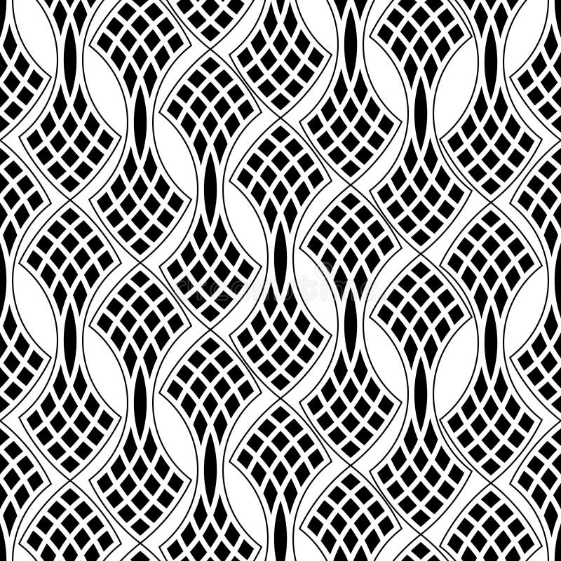 Decorative Abstract Black and White Seamless Pattern Stock Vector ...