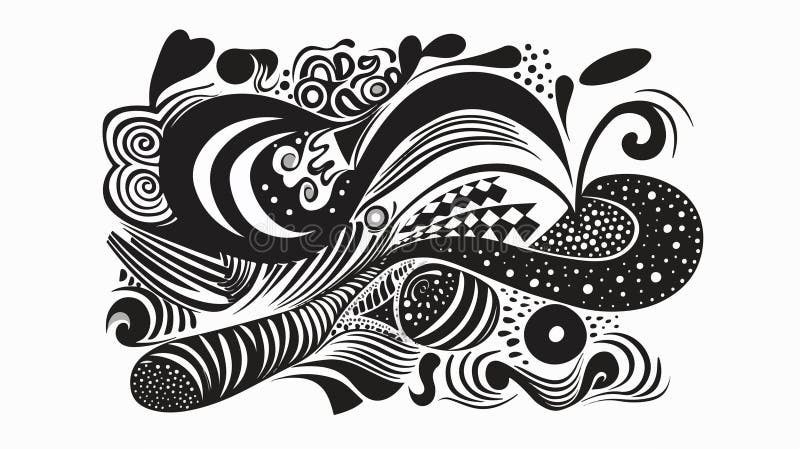 Decorative Abstract Doodle Texture Element for Design Projects Stock ...