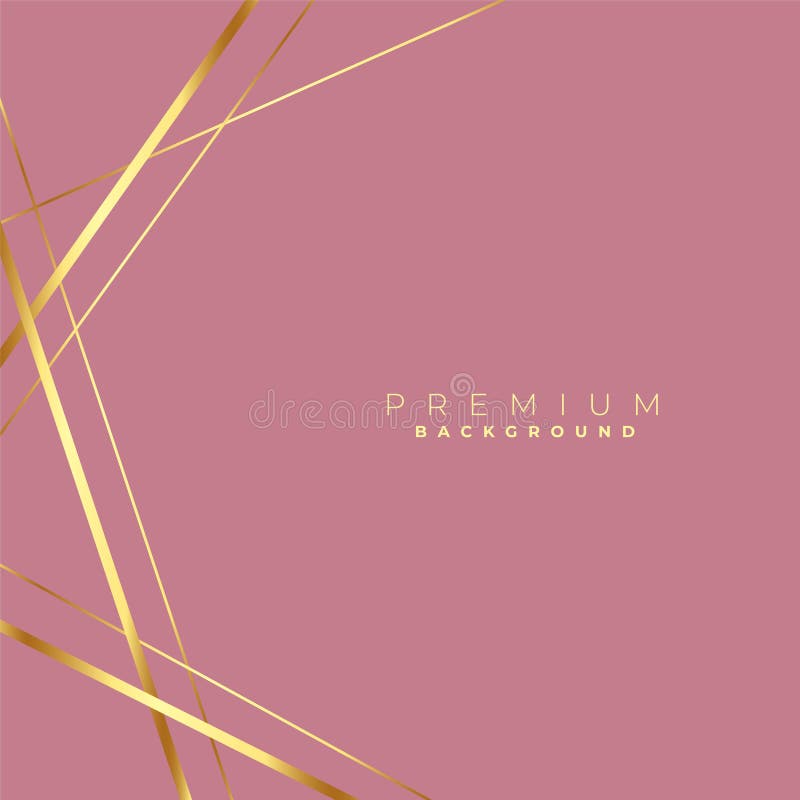 Decorative and Abstract Geometric Golden Outline Background Stock ...