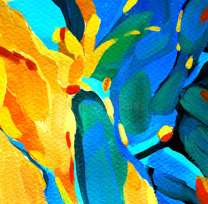 Decorative Abstract Painting, Illustration Stock Illustration ...