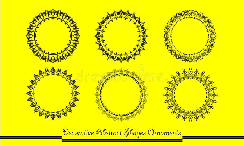 Decorative Abstract Shapes Ornament Stock Illustration - Illustration ...