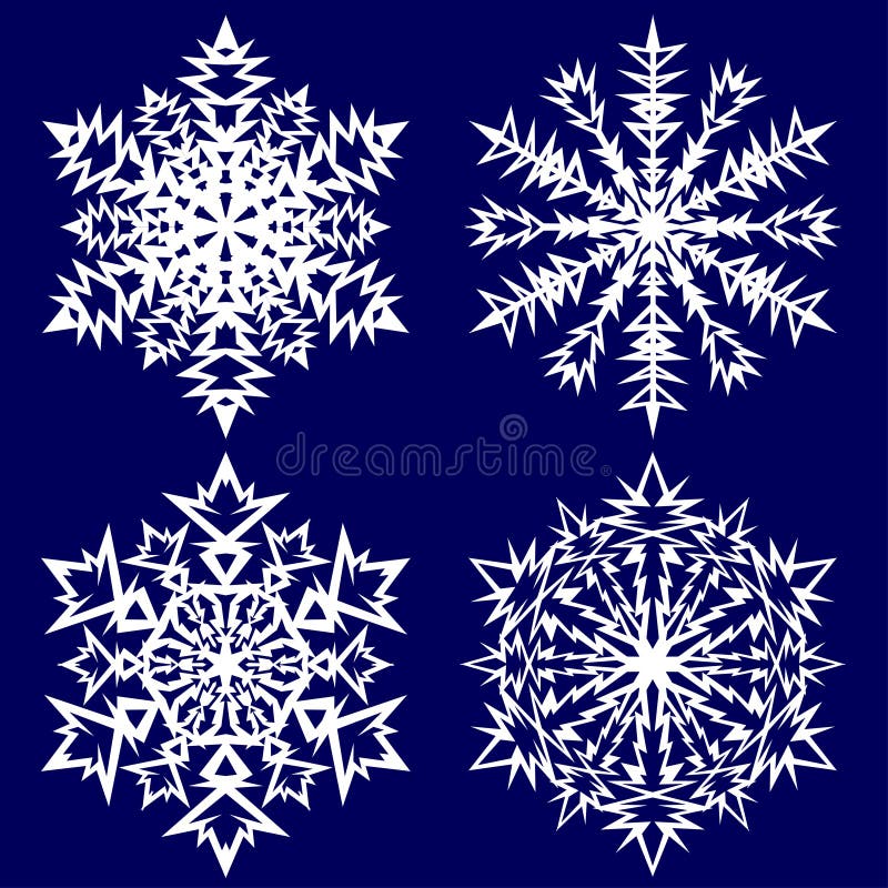 Decorative Abstract Snowflake. Stock Vector - Illustration of blue ...