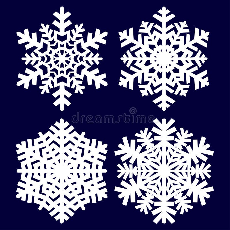 Decorative Abstract Snowflake. Stock Vector - Illustration of curve ...
