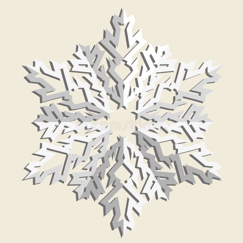 Decorative Abstract Snowflake. Stock Vector - Illustration of white ...