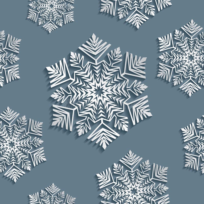 Decorative Abstract Snowflake. Seamless Stock Vector - Illustration of ...