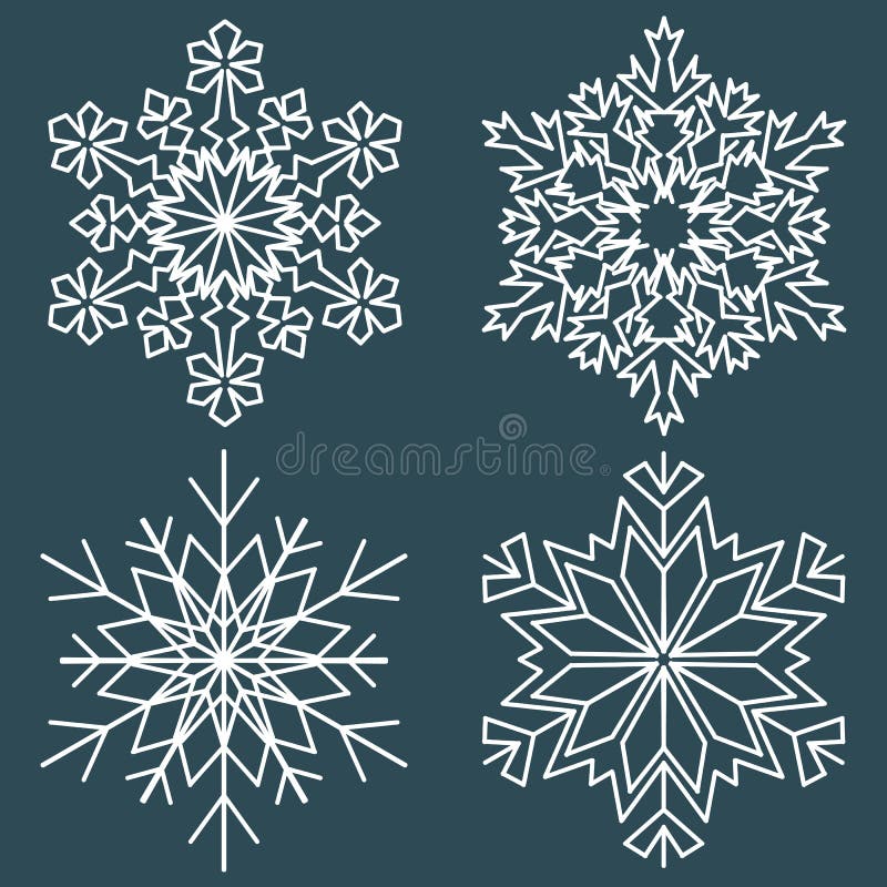 Decorative Abstract Snowflake. Stock Vector - Illustration of element ...