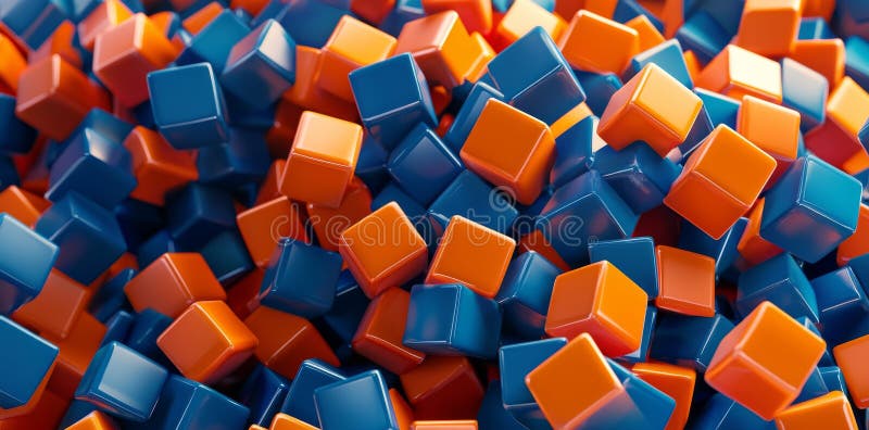 Decorative Abstract Squares and Geometric Cube Patterns in the Digital ...