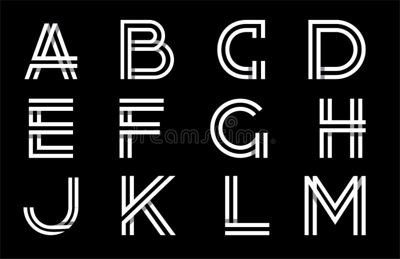 Decorative Alphabet, Font with Capital Letters. Modern Set for ...