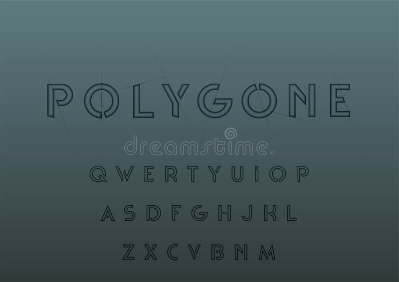 Decorative Alphabet, Rounded Stencil Sans Serif Style Letters. Vector ... Decorative Alphabet, Rounded Stencil Sans Serif Style Letters. Vector ...
